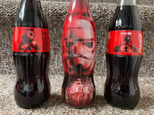 2025 Coca-Cola Star Wars Stormtrooper, BB8 , K2SO Glass Bottles - Coke ...