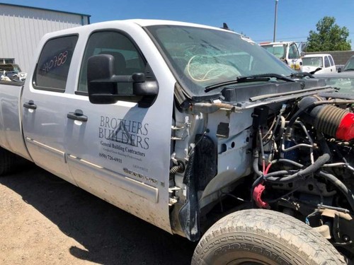 07-14 Silverado Sierra USED White Crew Cab CABIN CAB With Front & Rear ...
