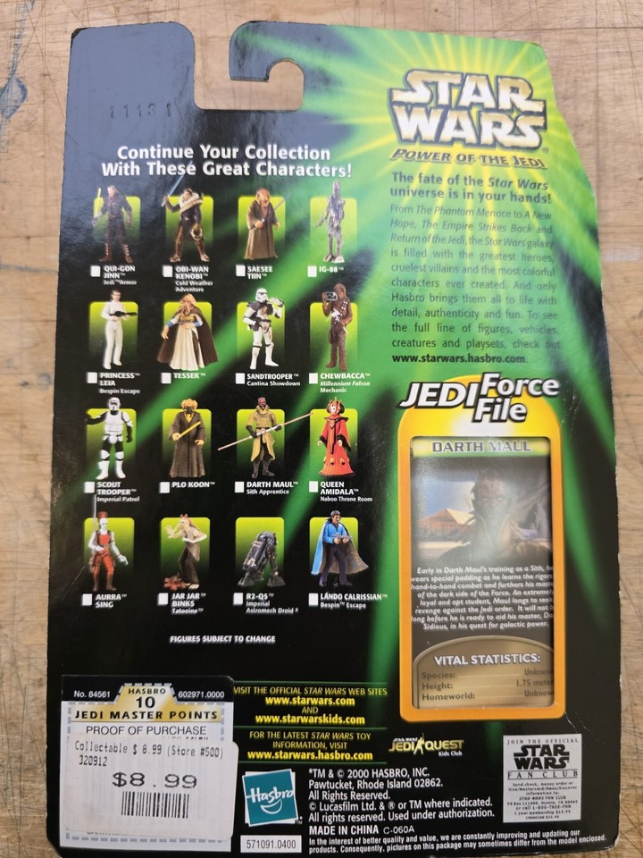 Star Wars Power of the Jedi Darth Maul Sith Apprentice Action Figure ...