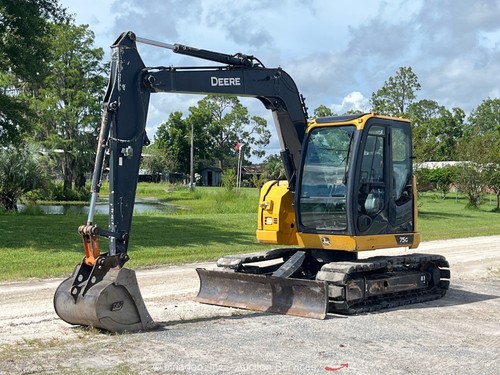 2022 John Deere 75G Hydraulic Excavator Trackhoe Backhoe Cab Street ...