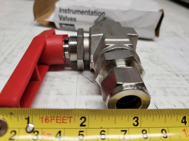 PARKER 8A-B8LSPKR-BN-SSP-R 1/2" STAINLESS STEEL BALL VALVE A-LOK 2-WAY ...