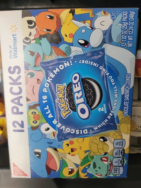 POKEMON OREO COOKIES WALMART 12 PACK CARTON Box for sale online | eBay