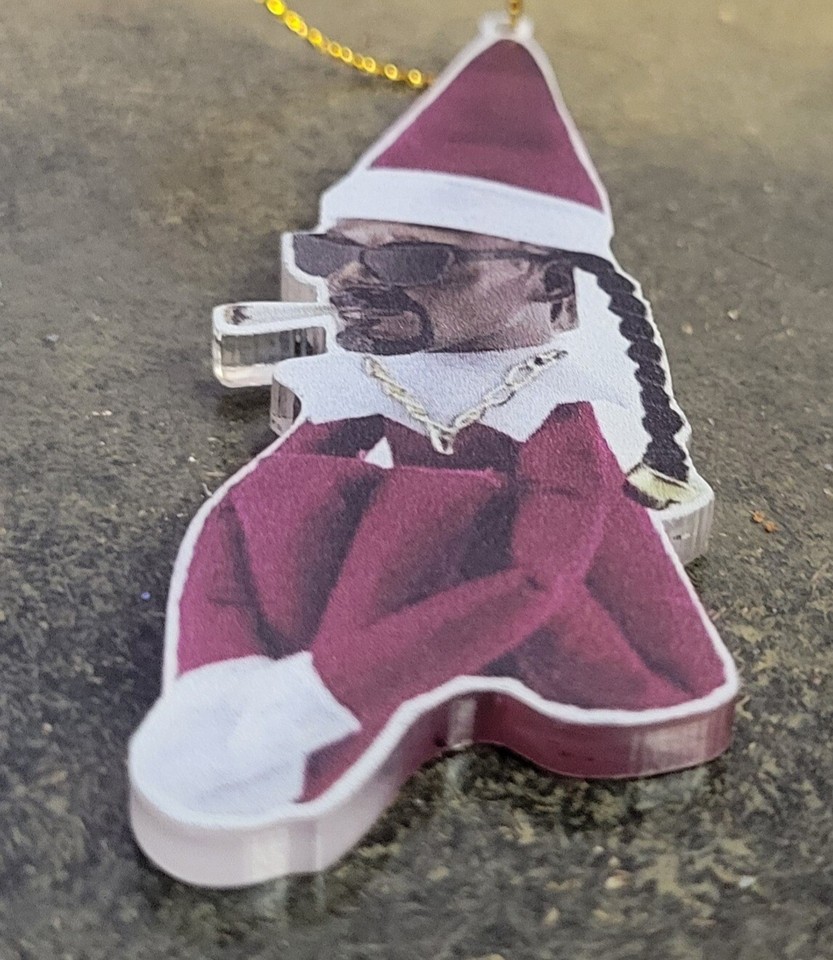 Acrylic Rapper Snoop Dog Elf Christmas Ornament Smoking Blunt Flat ...
