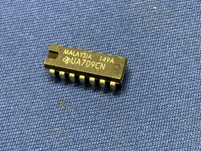 uA709CN TI SN72709N 72709N LM709N 14-PIN VINTAGE 1971 LM709 COLLECTIBLE ...