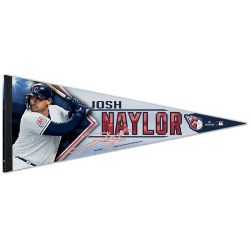 JOSH NAYLOR CLEVELAND GUARDIANS CUSTOM EXCLUSIVE PREMIUM PENNANT 12"X30 ...