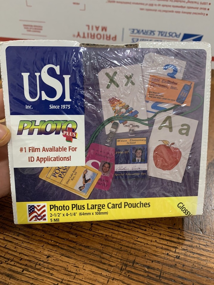 NEW SEALED USI Photo Plus Large Cards Pouches 64mm x 108mm | eBay