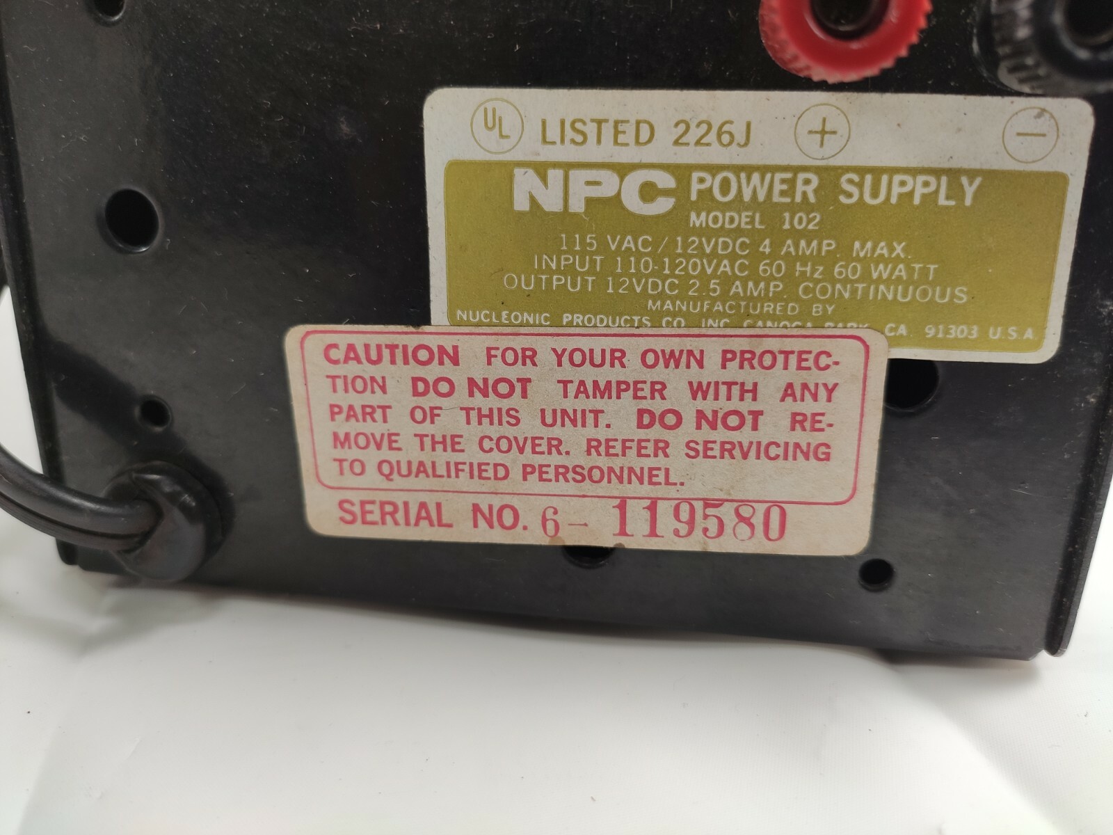 NPC Model 102 - 12 Volt DC 4 Amp Power Supply | eBay