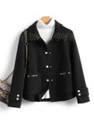 Women Short Coat Wool Blend Button Jacket Outwear Single Breasted ...
