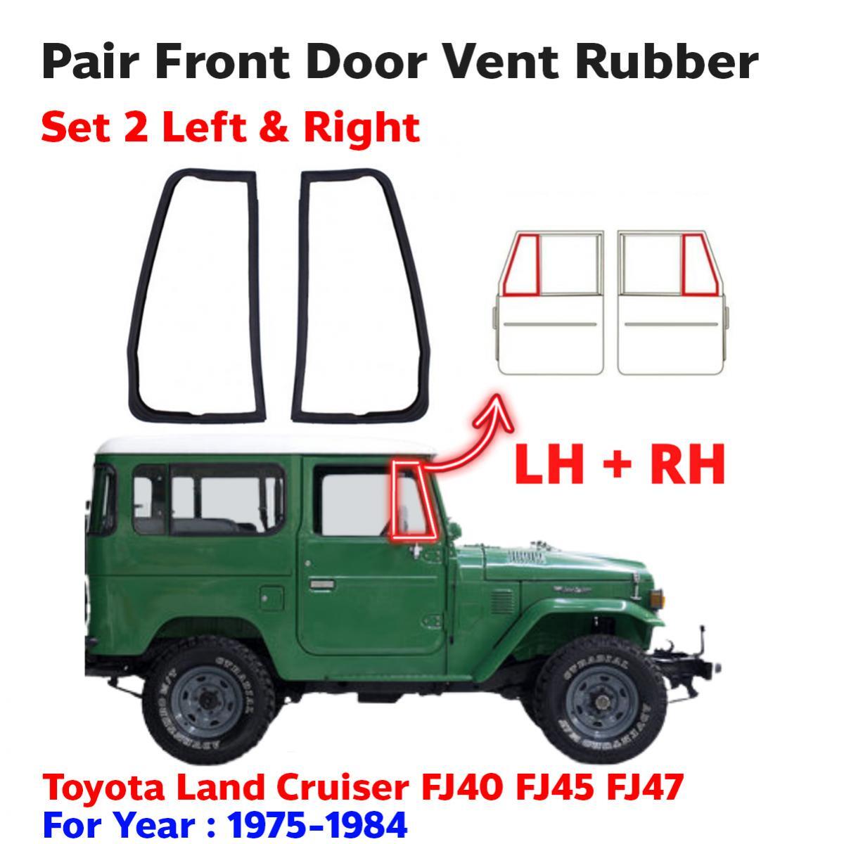 Weatherstrip Vent Window Set 2 Fits Toyota Land Cruiser FJ40 FJ45 BJ40 ...