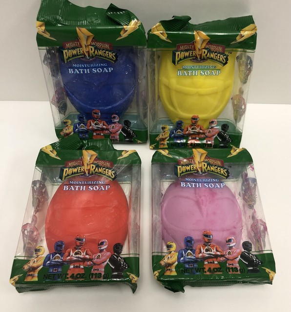 Vintage 1994 MMPR Mighty Morphin Power Rangers Bath Soap White Ranger ...