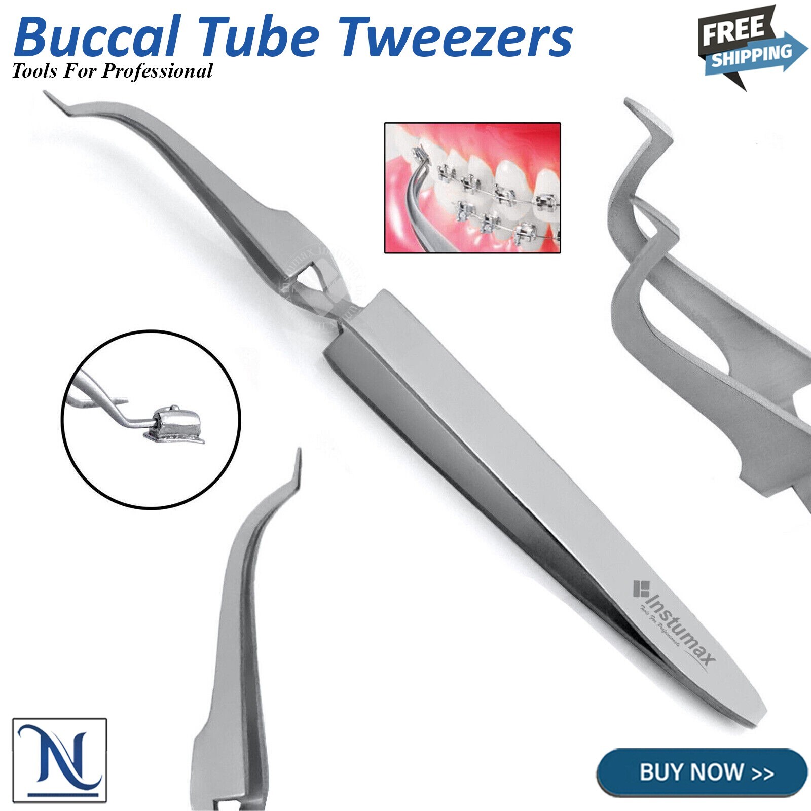 Dental Buccal Tube Tweezer Orthodontic Slim Tip Bracket Holder Direct ...