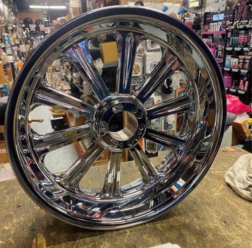 Chrome Custom Mag Wheel 16x5 Hard Luck Harley Chopper Softail New! | eBay