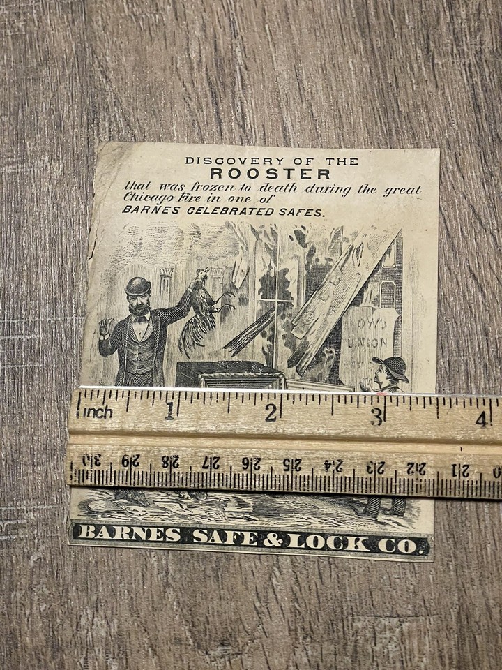 Antique Barnes Safe & Lock Co Advertising Trade Card? | eBay