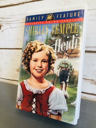 SHIRLEY TEMPLE IN HEIDI VHS Home Video Cassette Tape Clamshell Case ...