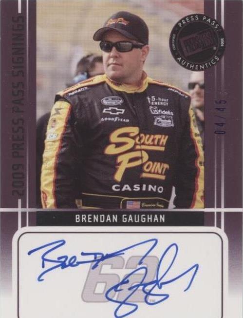2009 Press Pass - Press Pass Signings Brendan Gaughan Purple /45 (AU ...