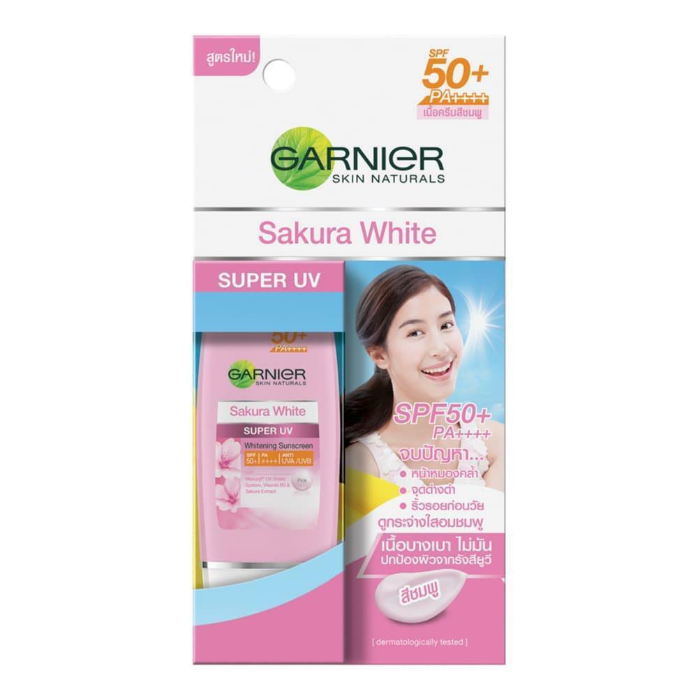 Garnier Skin Naturals Super UV Sakura White SPF50+/PA++++ Pink Colour ...