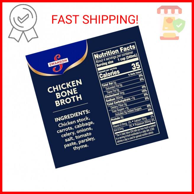 Swanson Chicken Bone Broth, 32 oz Carton | eBay