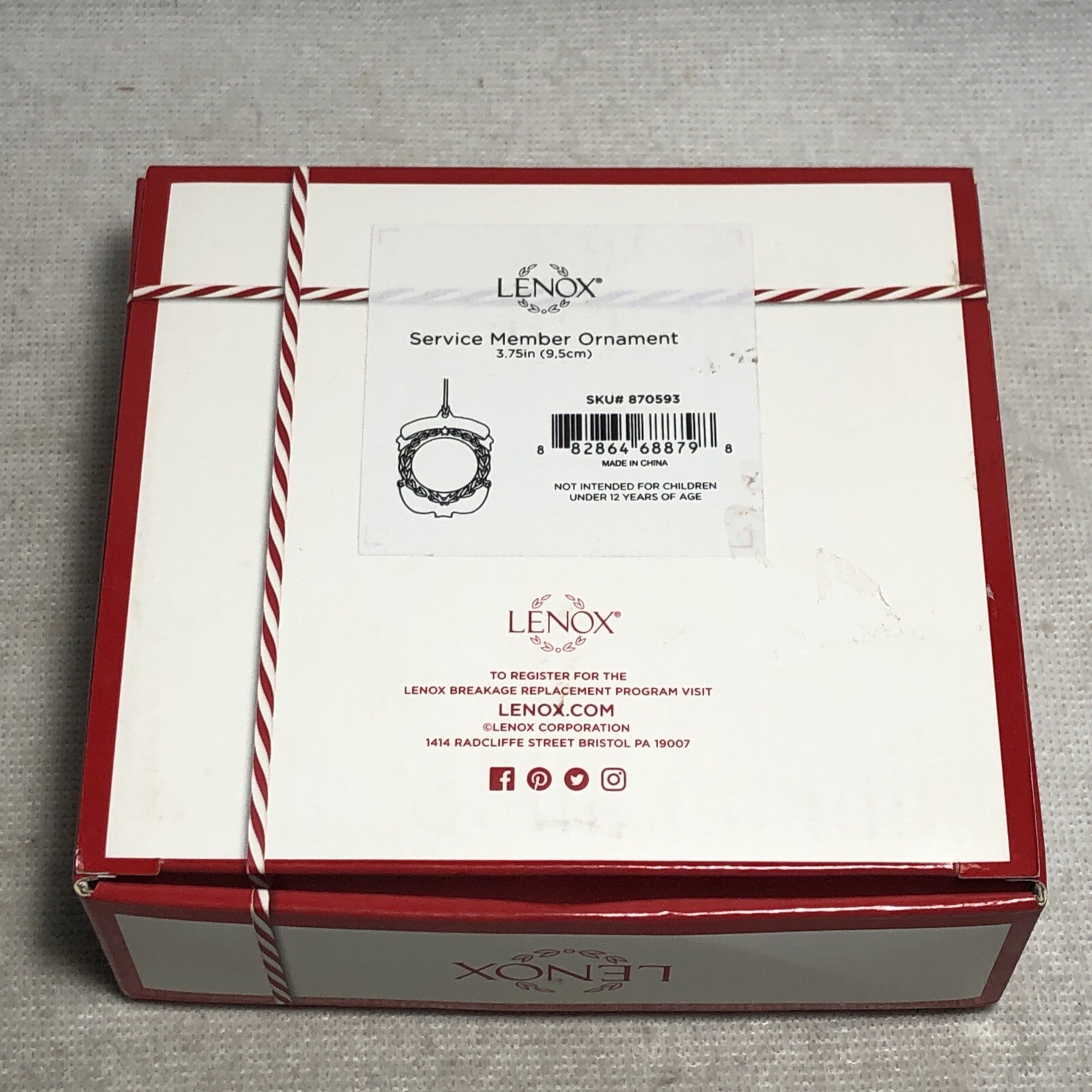 3.75” Lenox Service Member Thank You Ornament Military American Flag ...