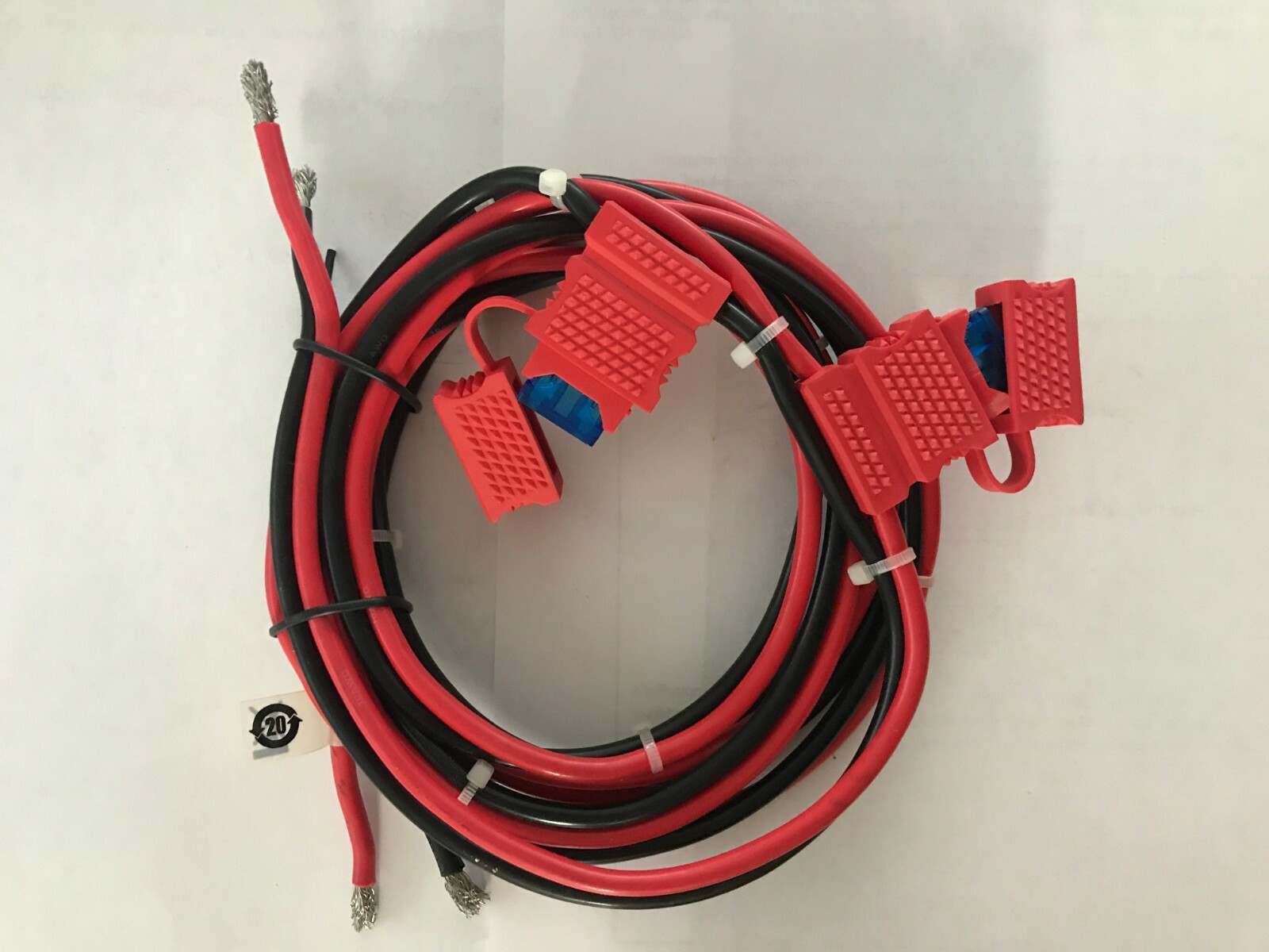 Motorola PMKN4167 Battery Backup Cable 8 Feet 2 Fuse Holders NO ...