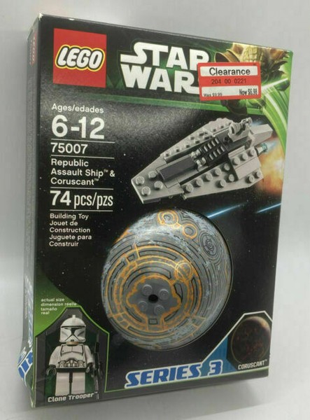 LEGO Star Wars: Republic Assault Ship & Planet Coruscant (75007) for ...