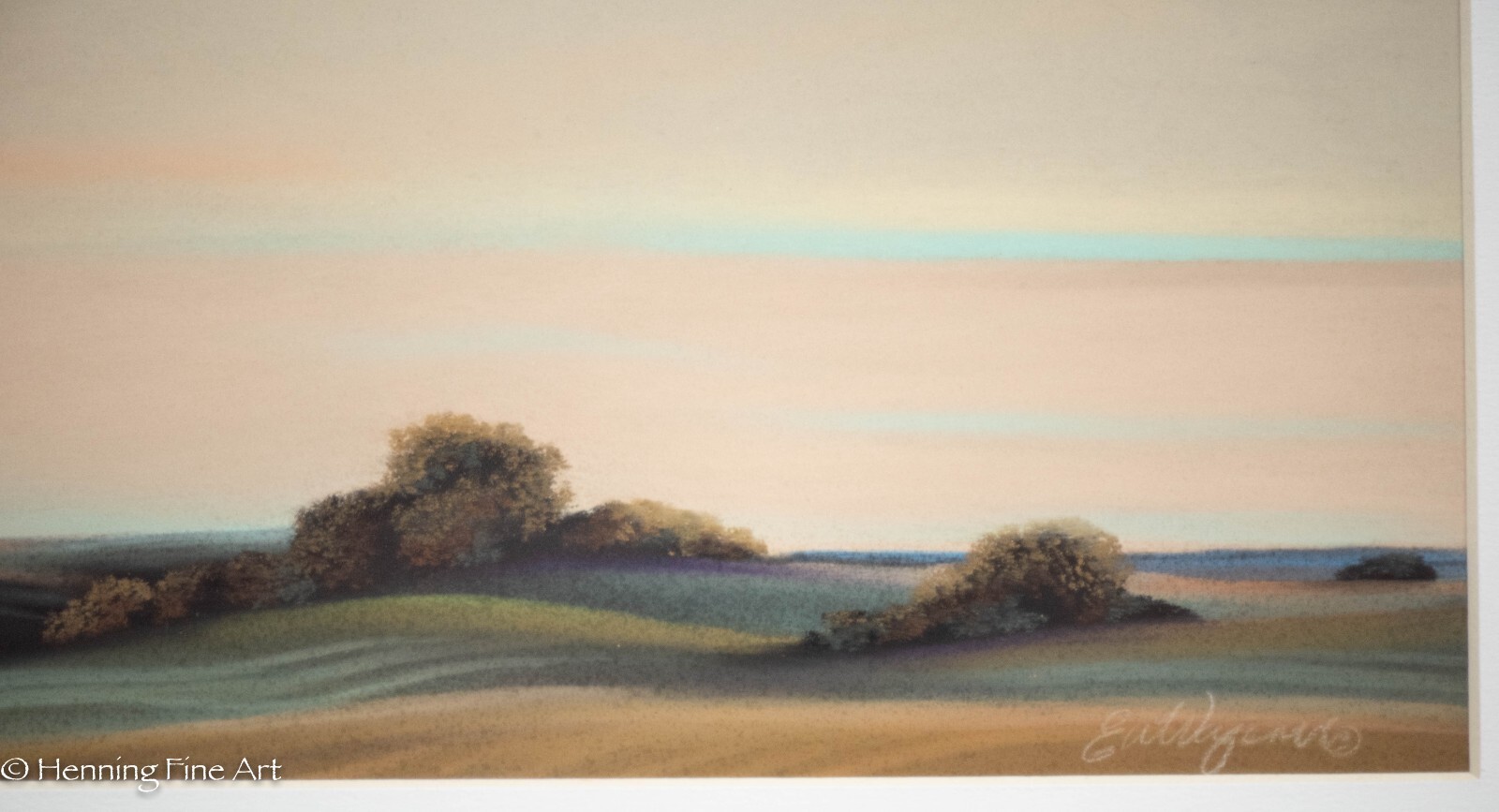 Ellen Wagener Pastel Painting Morning Sunrise Landscape, Signed ...