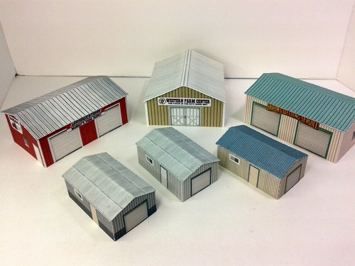 N Scale Shed Buildings (6) - Farm / Mechanical / Maintenance Sheds ...