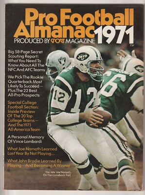1971 Pro Football Almanac Magazine----Jets Joe Namath | eBay