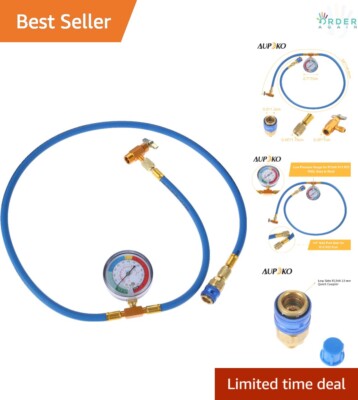 Car AC Refrigerant Charge Hose with Gauge 59 Inch R134A R12 R22 ...