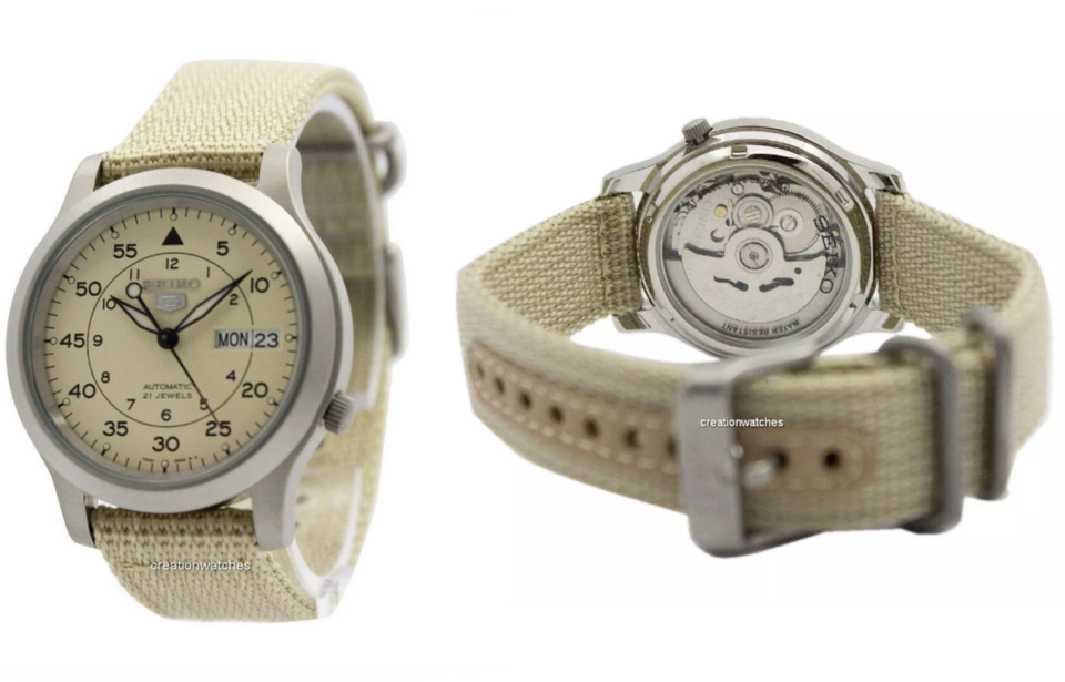 Seiko 5 Military Automatikuhr SNK809K2 SNK805K2 SNK807K2 SNK803K2 NEU ...