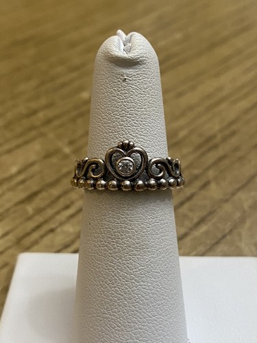 Pandora Sterling Silver 925 Designer Signed Princess Crown Ring Size 6.5 | eBay