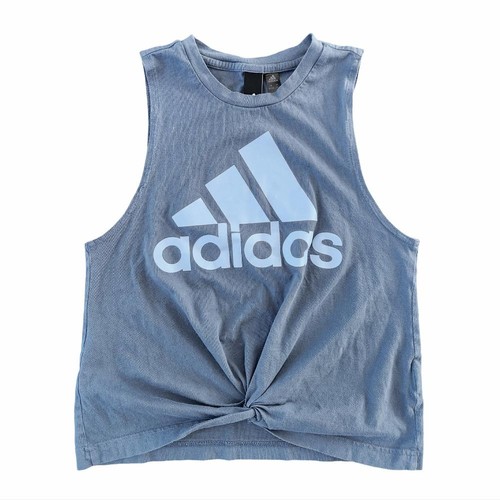 adidas Women's Cropped Muscle Tank, 90s Athleisure Blue With Logo / XS ...