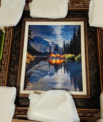 Sarah Wall "An Alpine Winter" 2021 19" x 15 1/4" Caldograph Limited ...