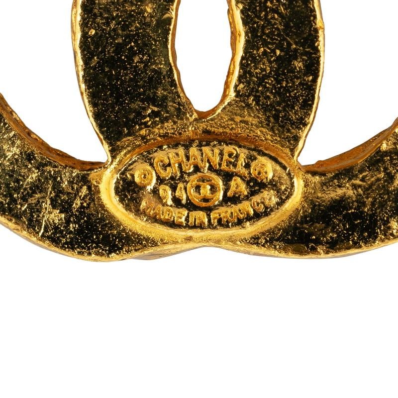 Chanel Vintage Coco Mark Triple Brooch Gold Plated Ladies Jewelry | eBay