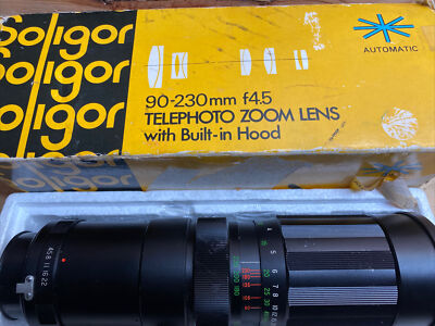 Vintage Soligor 90-230mm f/4.5manual Focus Auto Zoom 35 Mm Camera Lens ...
