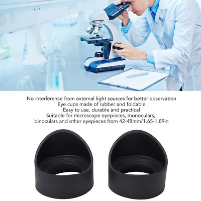2x Microscopes Rubber Professional Collapsible Eyepiece Binocular Eye ...