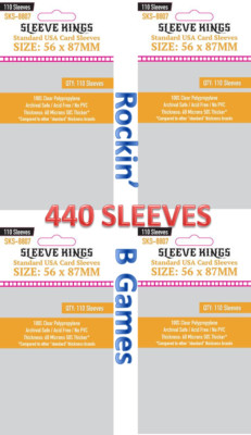 Sleeve Kings Card Sleeves: Standard USA 56x87mm (4x110/pk, 440 sleeves ...