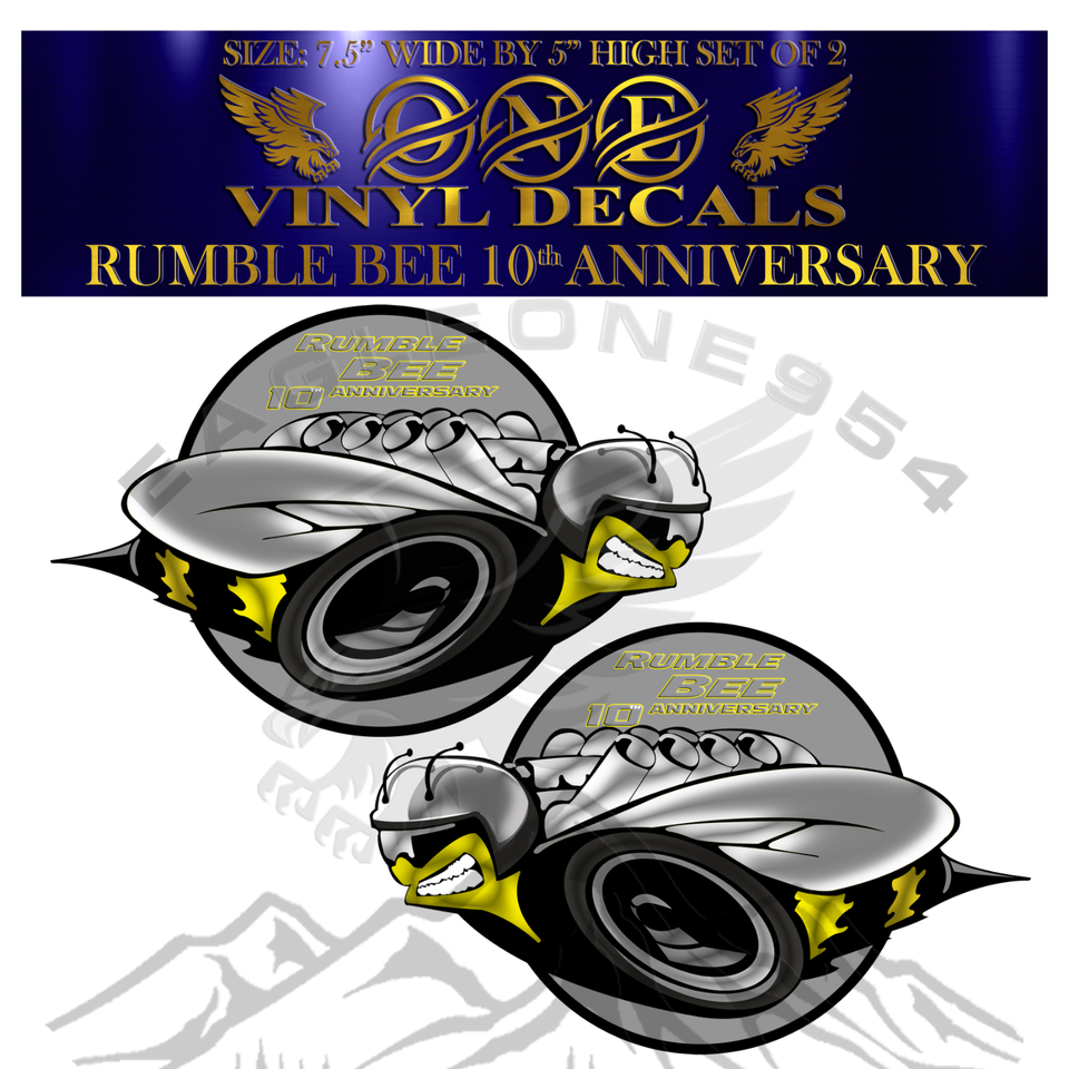 2 Rumble Bee Decals Sticker Super Bee 10 Anniversary | eBay