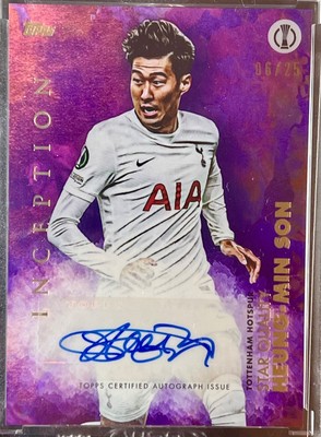 Heung Min Son 2022 Topps Inception UEFA Star Quality Auto Purple /25 | eBay