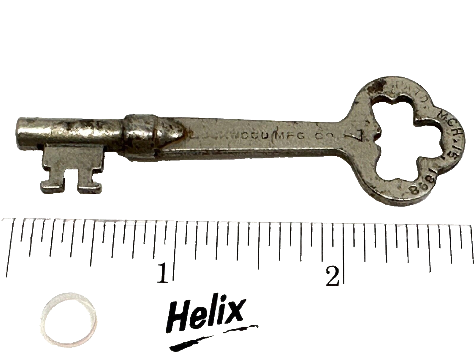 Rare Orig. Solid Barrel Antique Skeleton Key LOCKWOOD PATD. 1898 ...