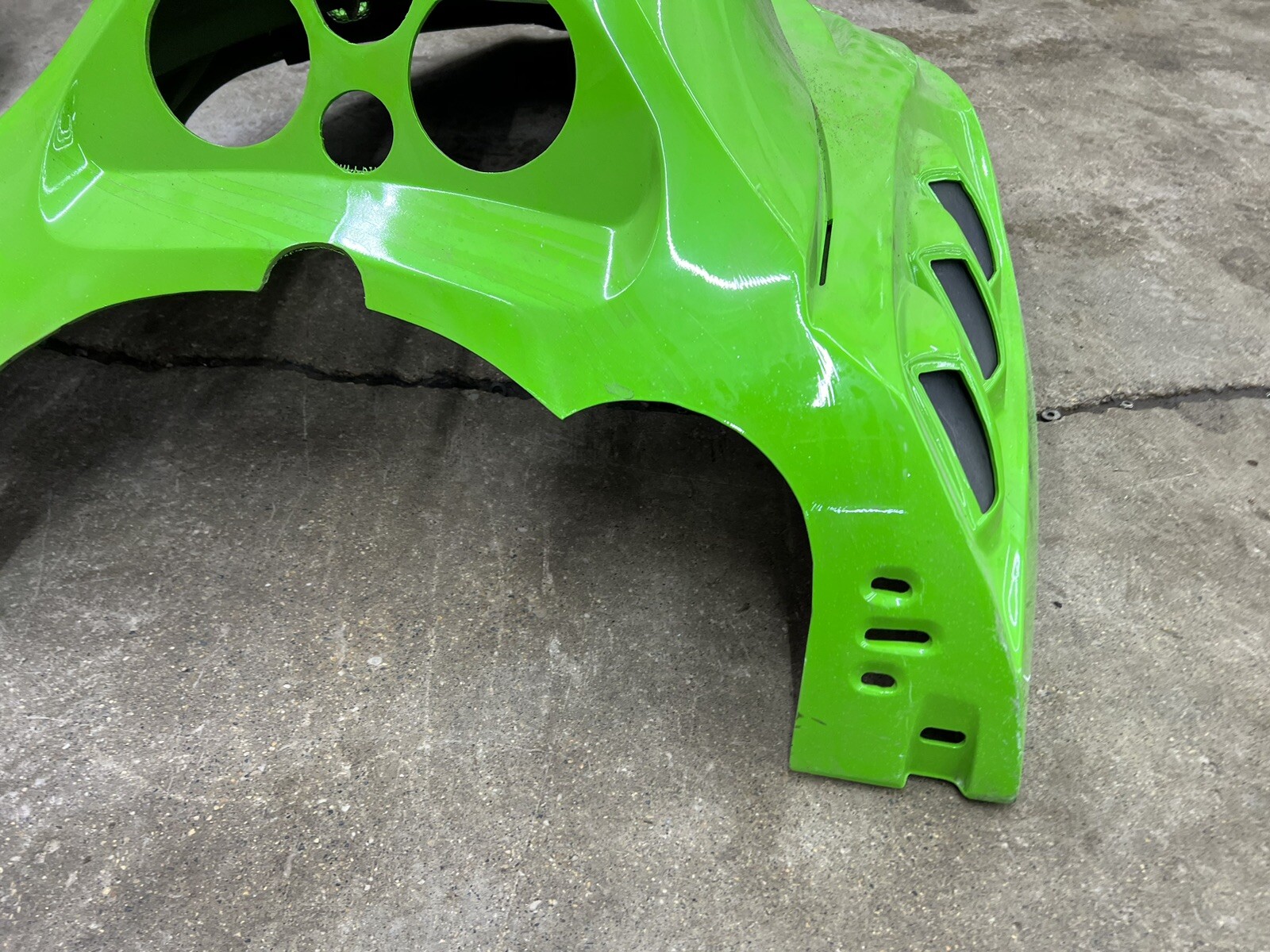 1999-2001 99 00 01 Arctic Cat ZRT 800 Snowmobile Green Hood Thundercat ...