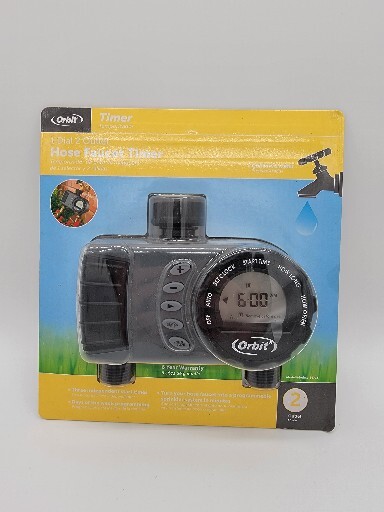 Orbit Timer 1 Dial 2 Outlet Hose Faucet Timer Lawn Garden New in ...