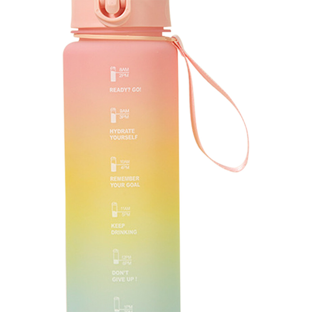 1000ml Gradient Color Water Bottle Large Capacity Sports Bottle for ...