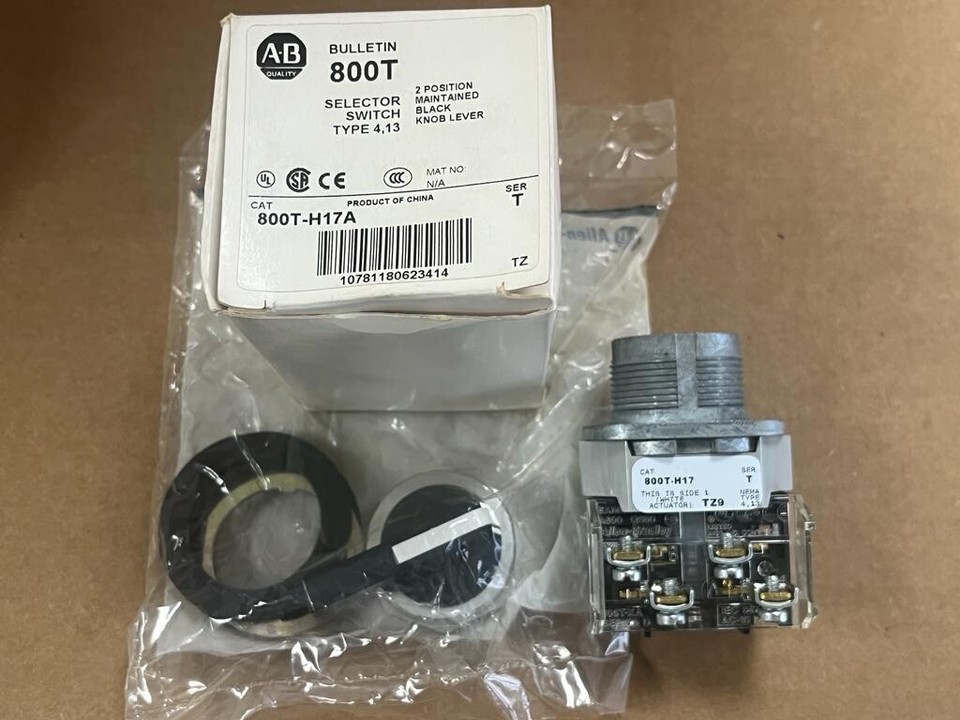 800T-H17A Allen Bradley Selector Switch, 2 Position, Maintained, 30mm ...