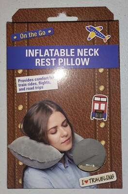 Inflatable Neck Rest Pillow Light Gray | eBay