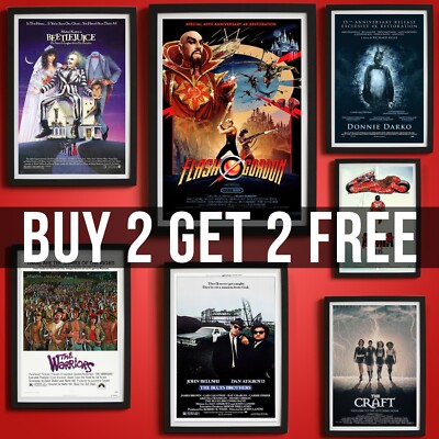 All Time Great Cult Movie Posters Classic Film Wall Art Poster Prints ...