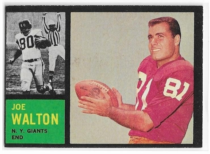 JOE WALTON 1962 Topps card #103 New York Giants Football EX- | eBay