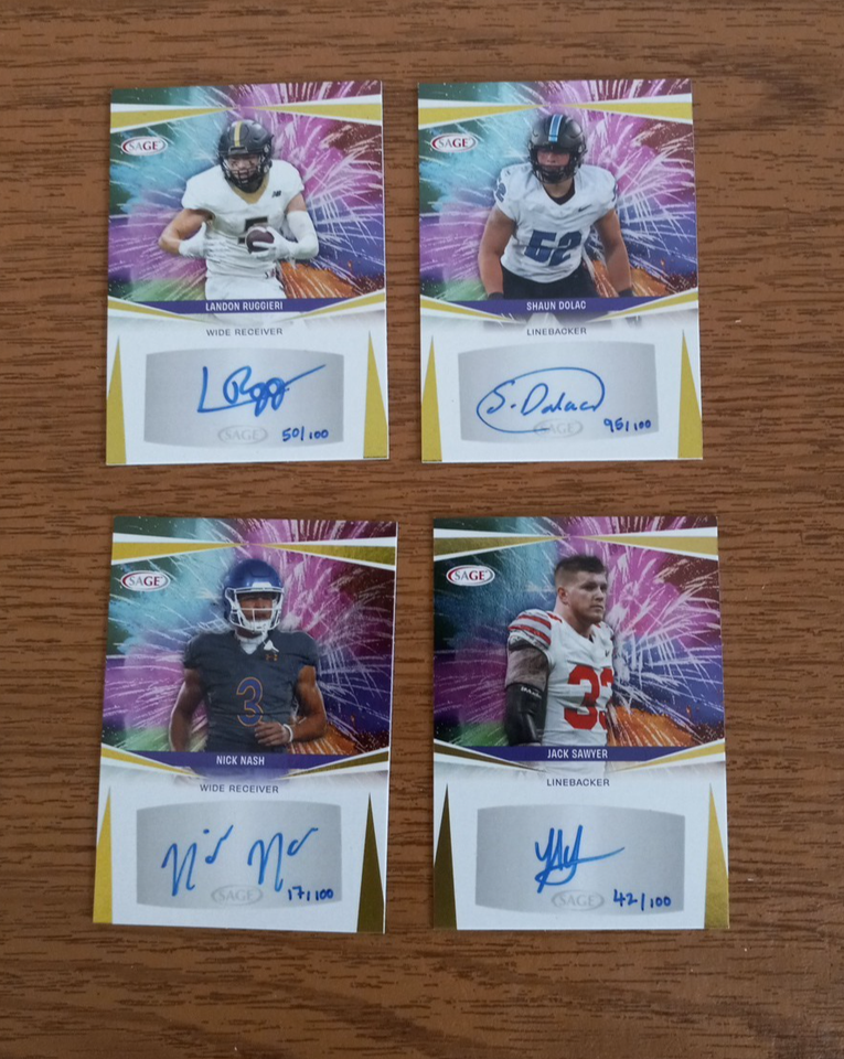2025 Sage Football High Series AUTO Singles - Create Own Lot | eBay