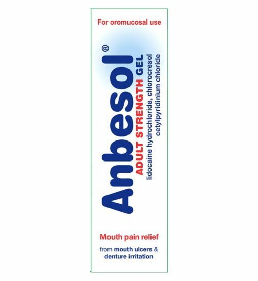 Anbesol Adult Strength Gel - 10g - Mouth Ulcer - Denture Sores ...