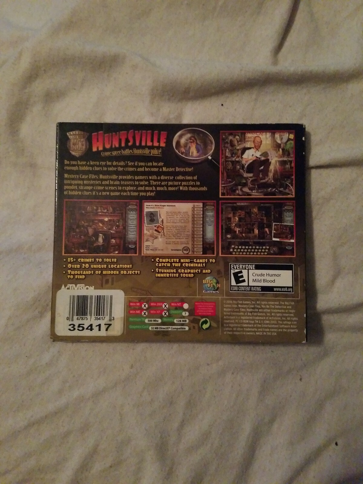 Mystery Case Files (MCF) Huntsville - PC CD-ROM - Video Game - 2006 | eBay