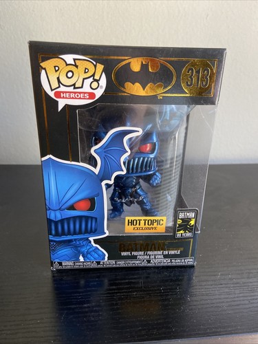 Funko Pop Metallic Blue Merciless Batman 313 Figure Hot Topic Exclusive ...